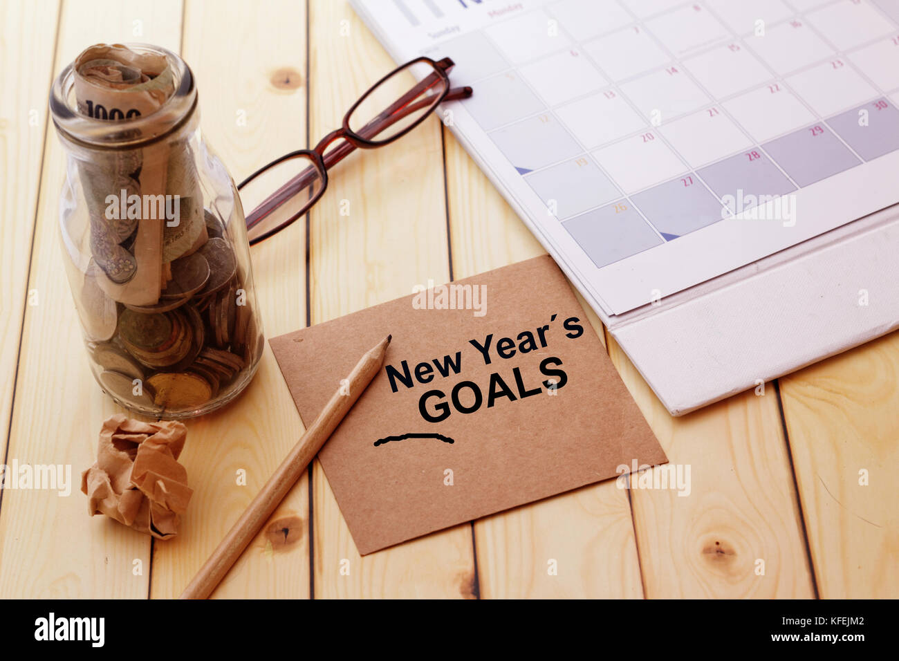 New year's goals concept Stock Photo - Alamy