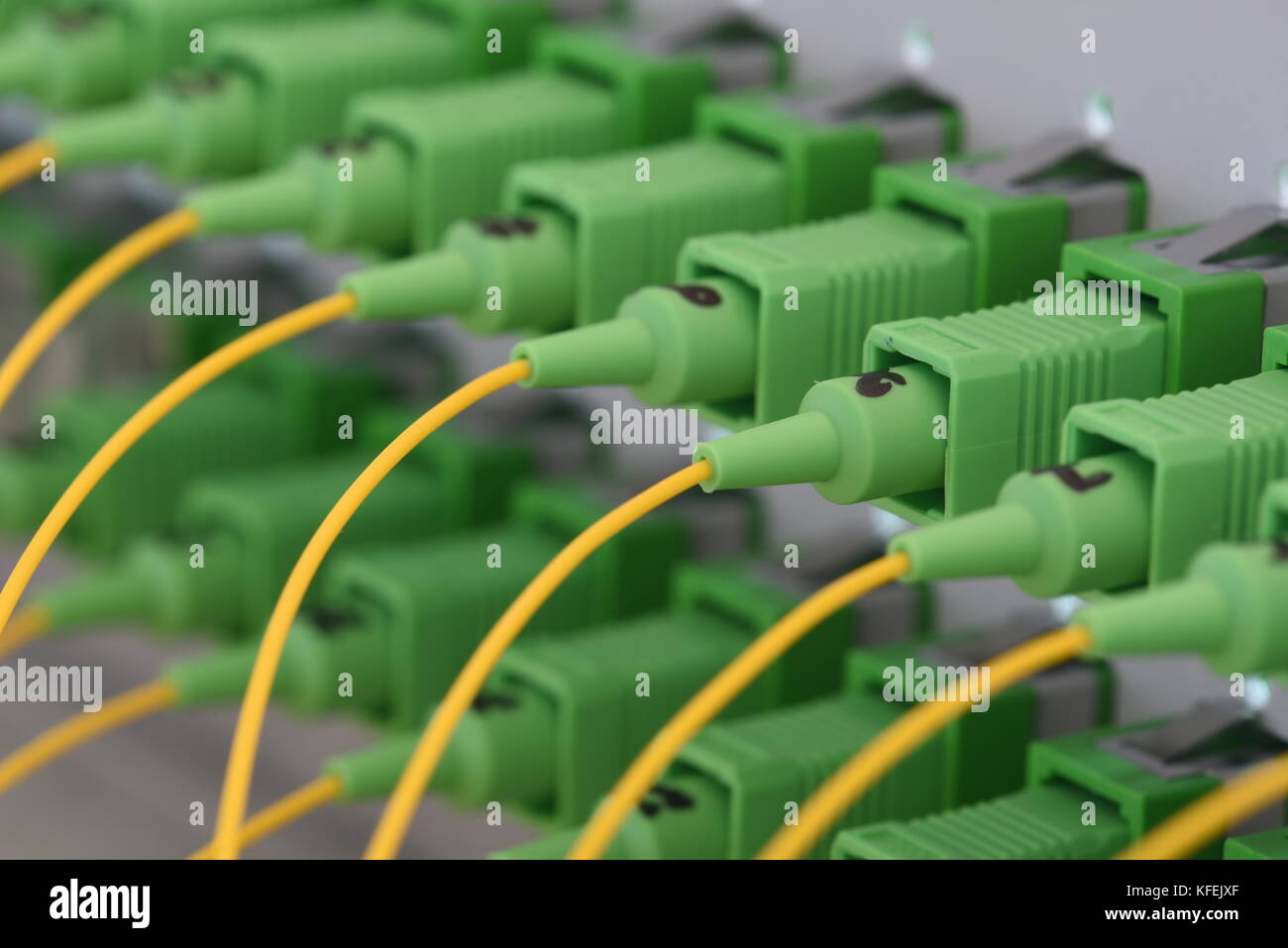 Optical distribution panels with fiber cables at passive optical ...