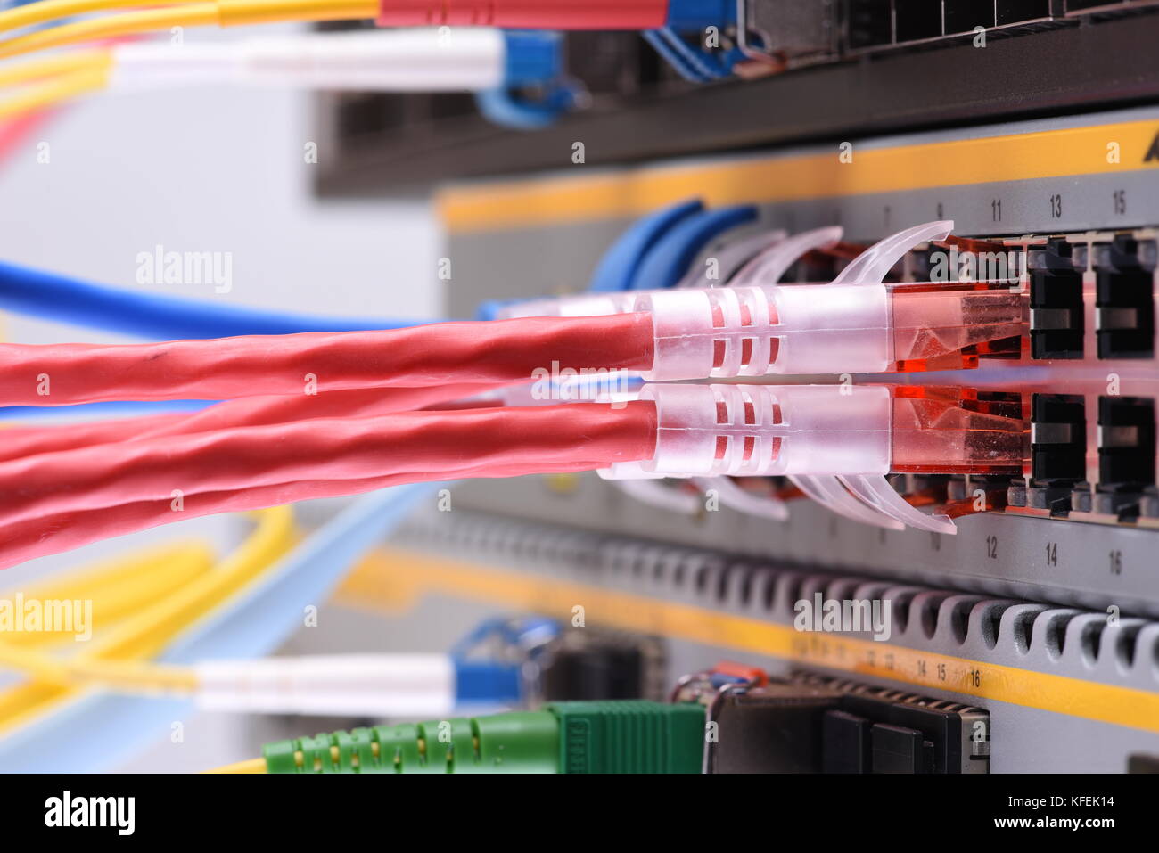Network cables in internet data center Stock Photo - Alamy
