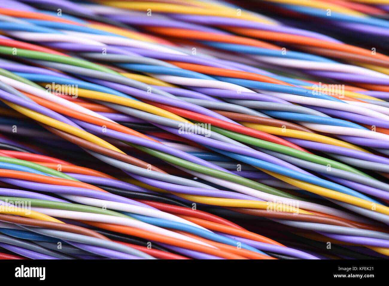 Cable and wire of telecommunication and network computer systems Stock ...