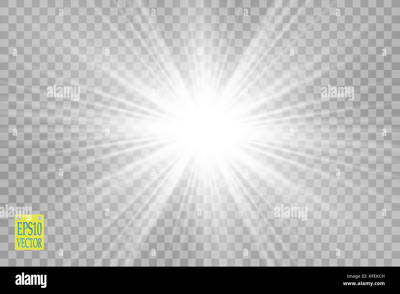 Glow light effect. Starburst with sparkles on transparent background ...