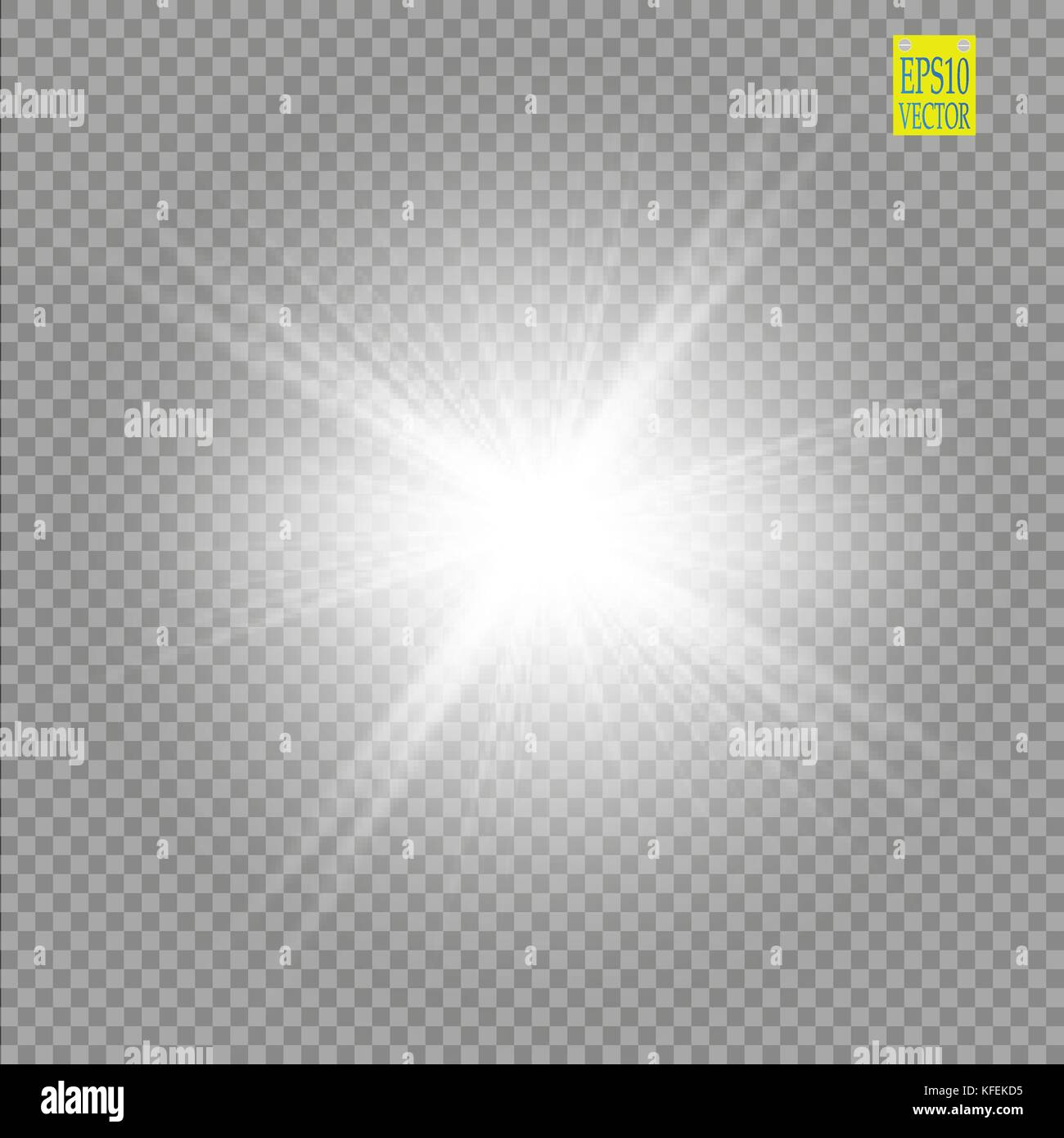 Glow light effect. Starburst with sparkles on transparent background ...