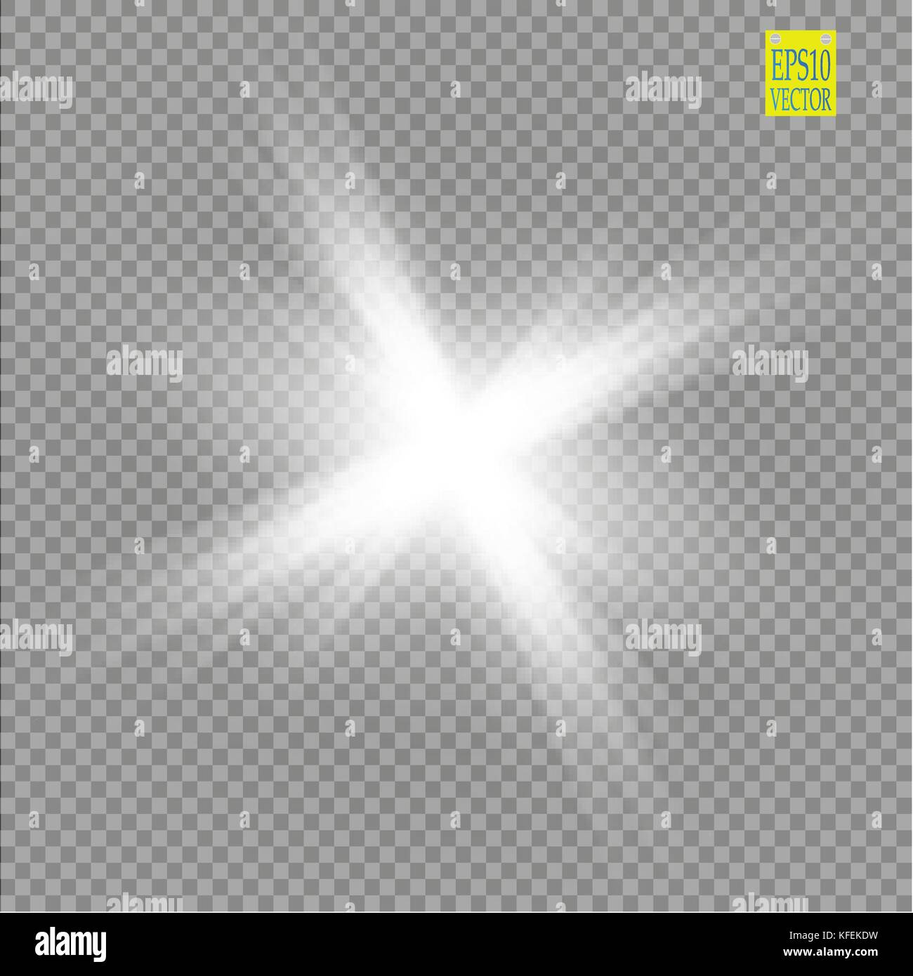 Glow light effect. Starburst with sparkles on transparent background ...