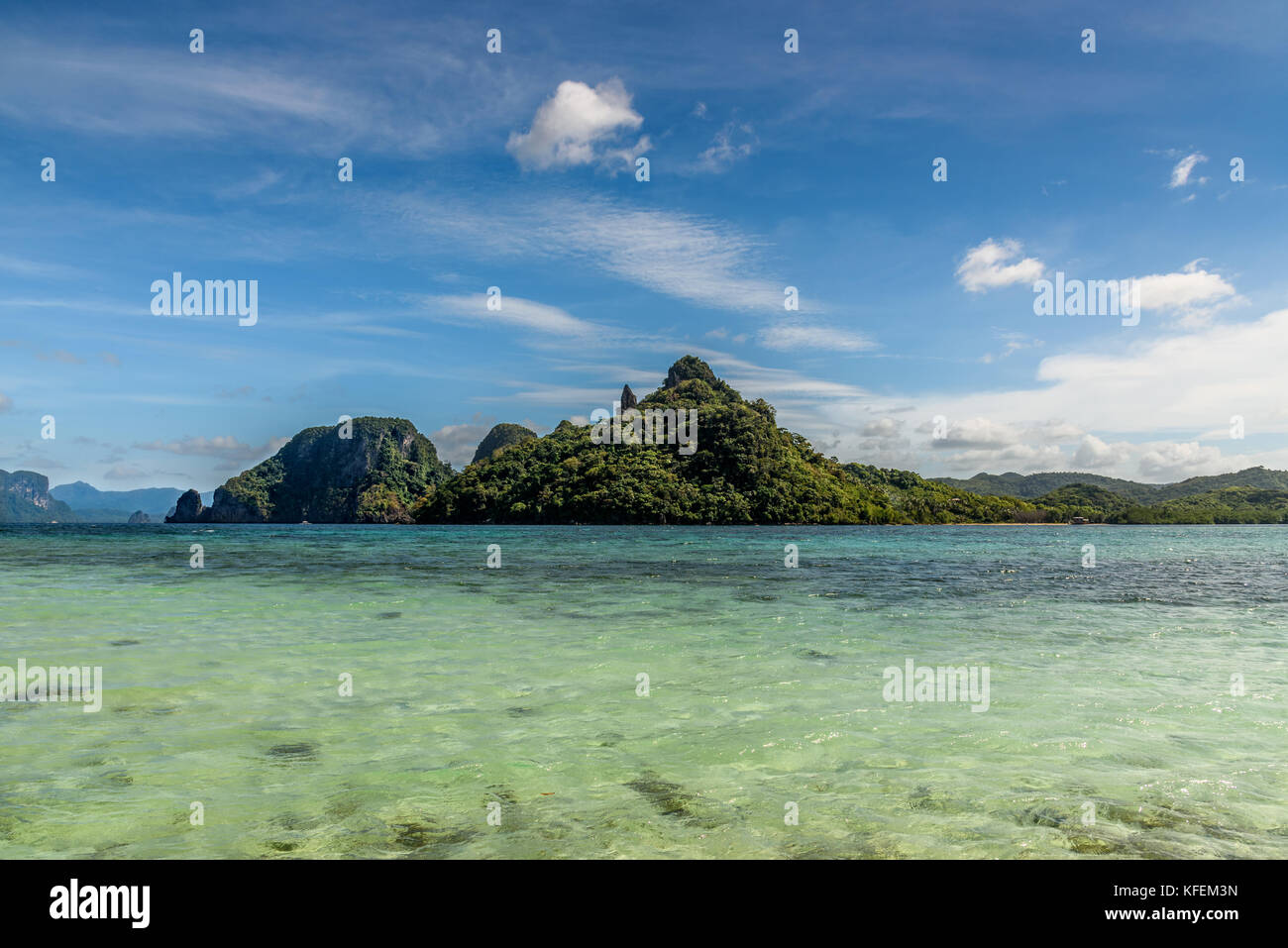 Scenic view of the wild landscape from the sandbar of Snake Island in ...