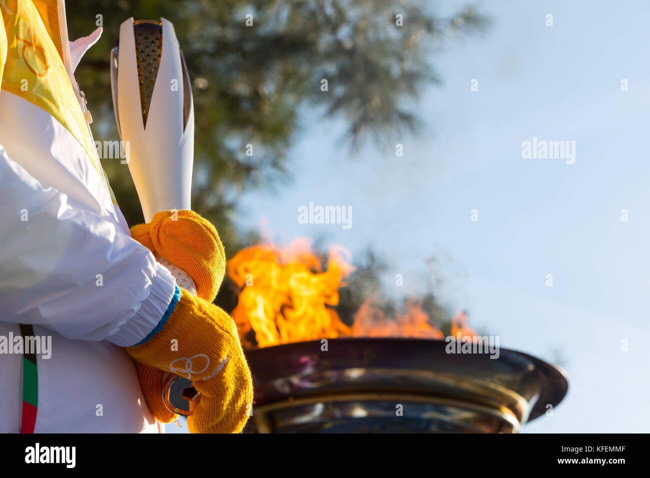 Olympic torch greece hi-res stock photography and images - Alamy