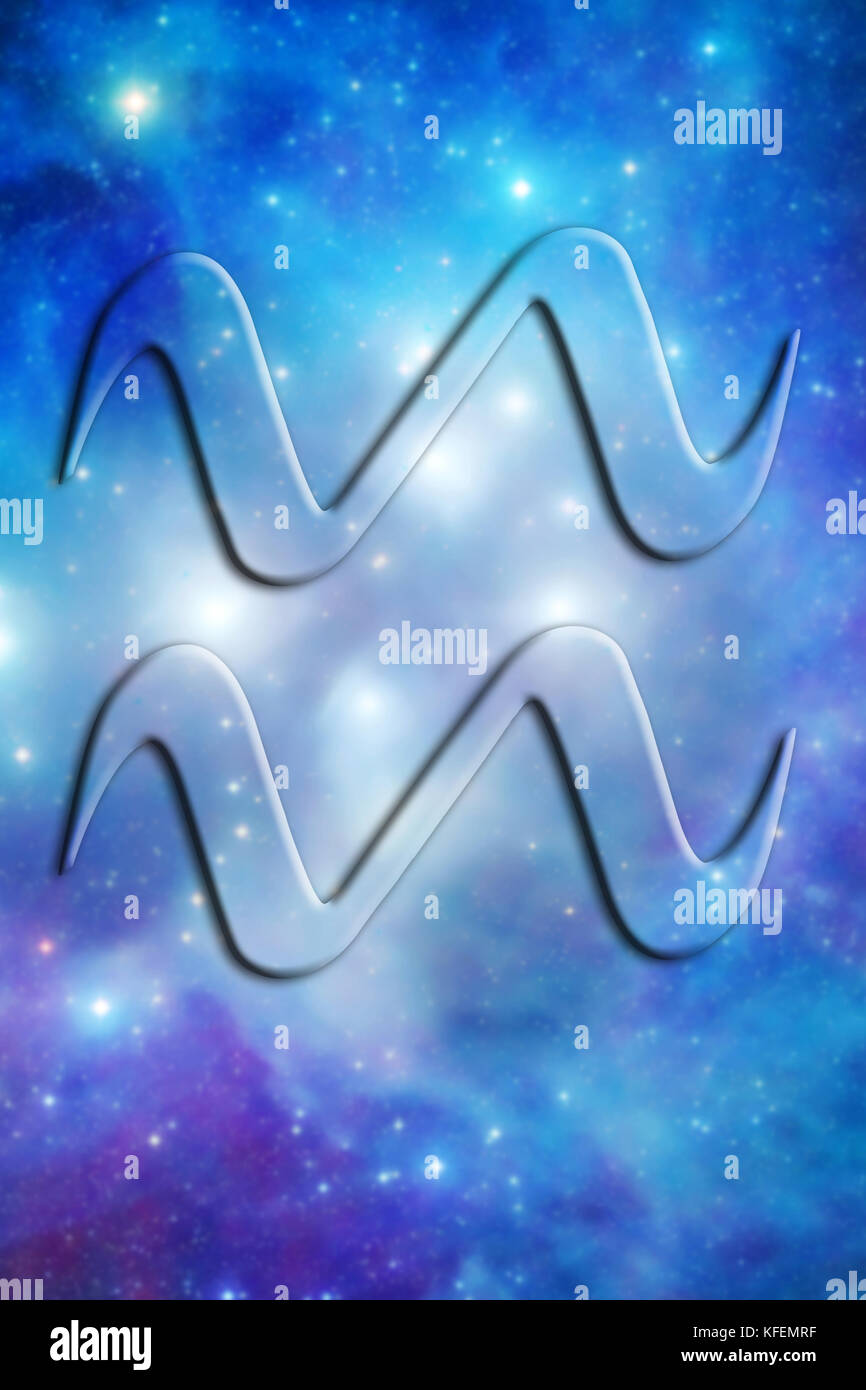 astrology sign of Aquarius Stock Photo - Alamy