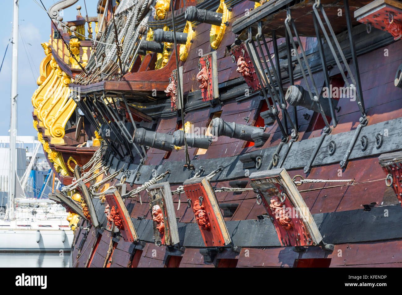 detail of a galleon Stock Photo - Alamy
