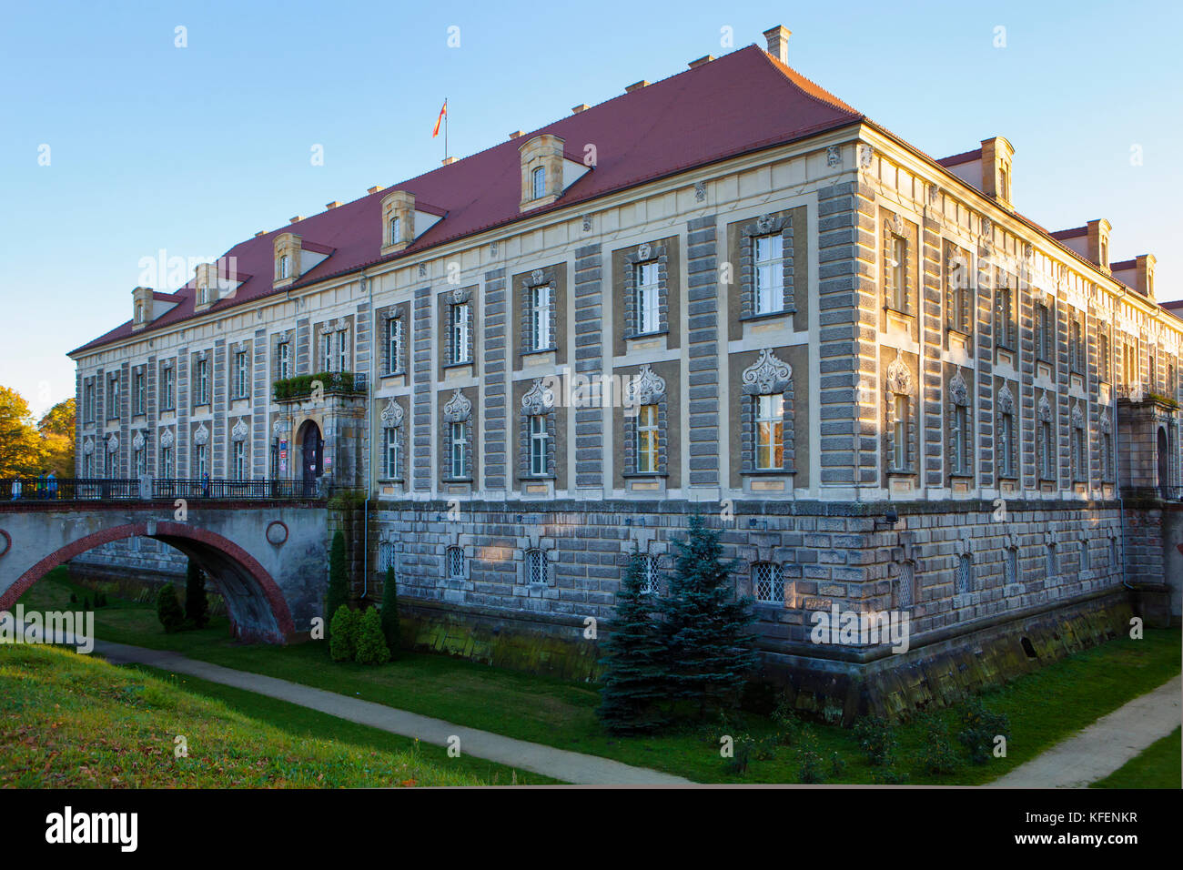 ZAGAN, POLAND - September, 2017: Baroque Palace built in 1631-1686 is ...