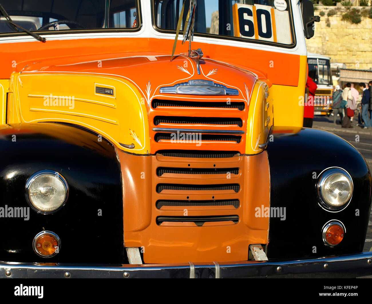 The legendary and iconic Malta public buses Stock Photo - Alamy
