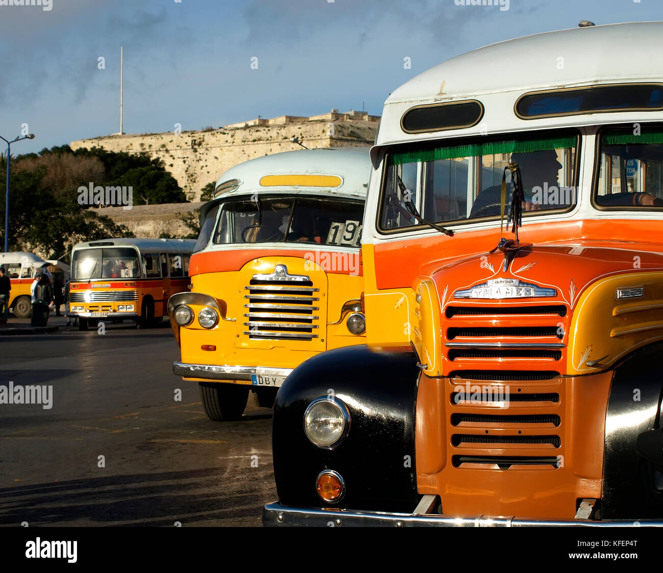 The legendary and iconic Malta public buses Stock Photo - Alamy