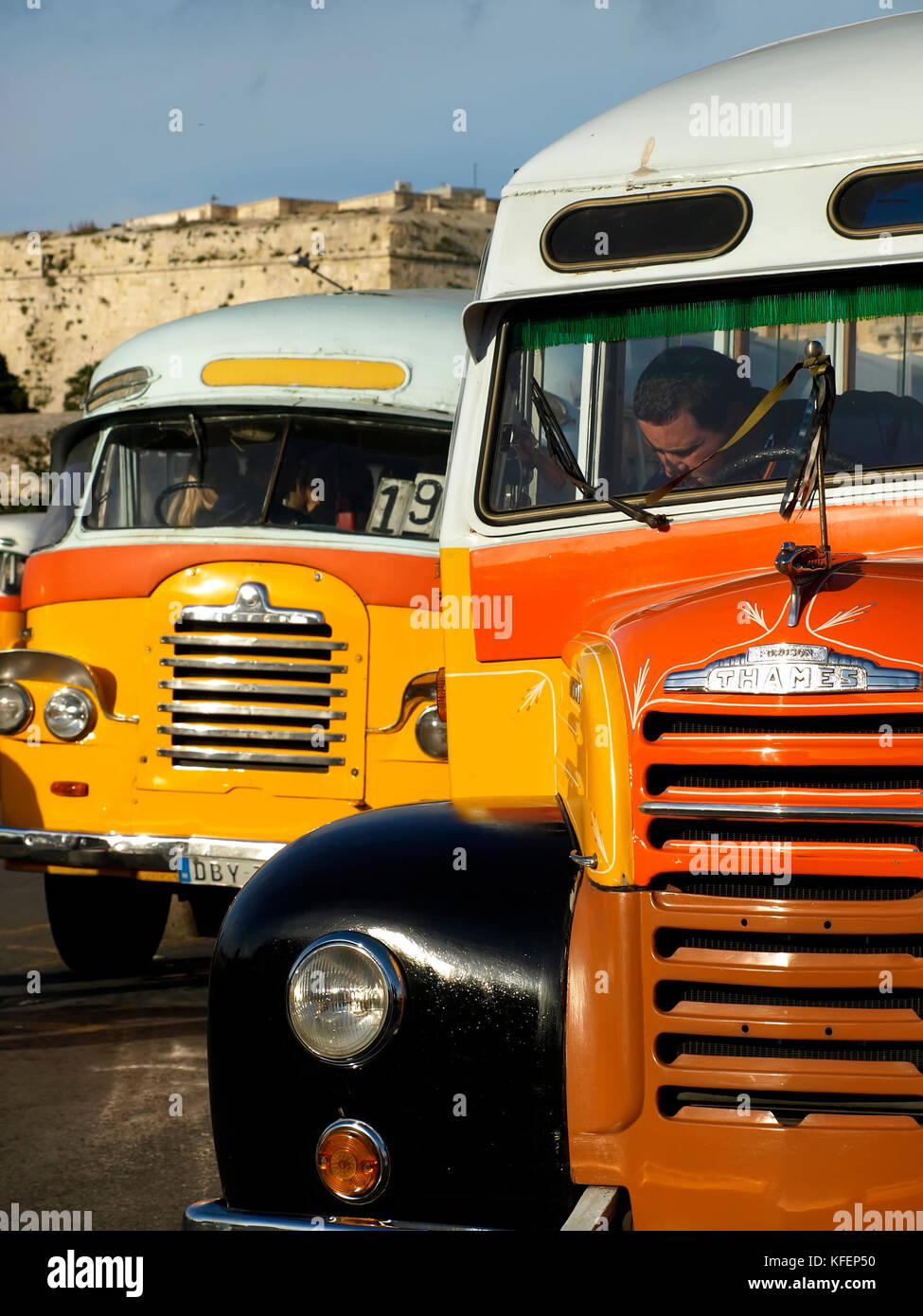 The legendary and iconic Malta public buses Stock Photo - Alamy