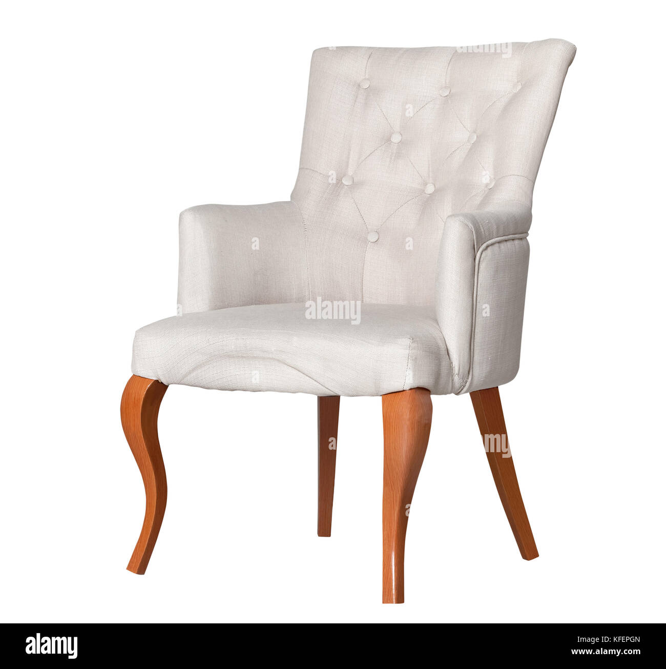 Textile classic chair isolated Stock Photo - Alamy