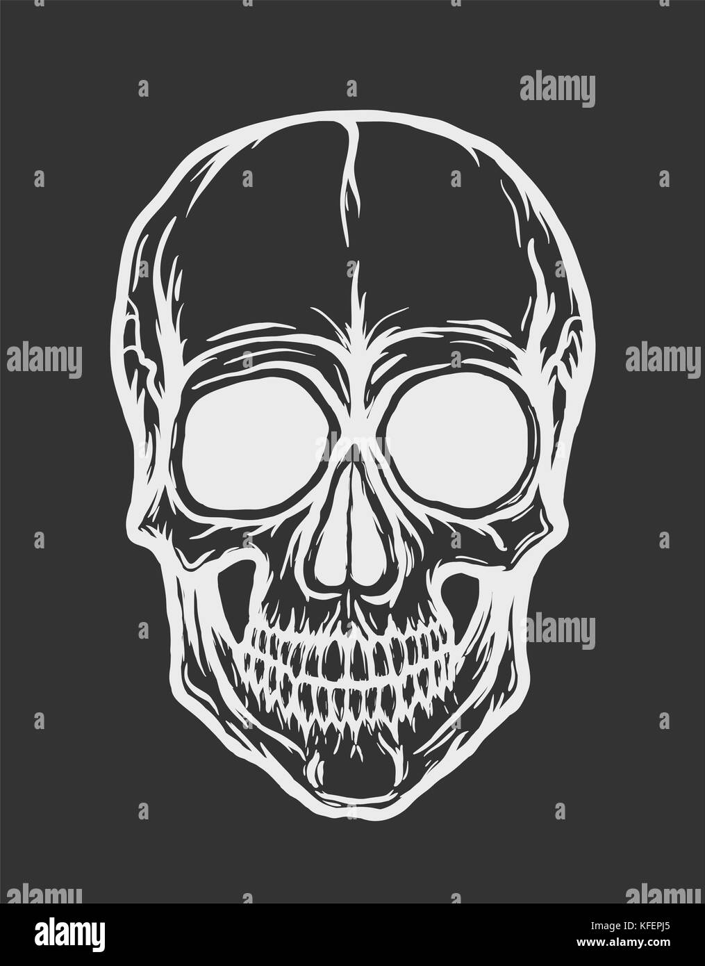 Retro skull vector hi-res stock photography and images - Alamy