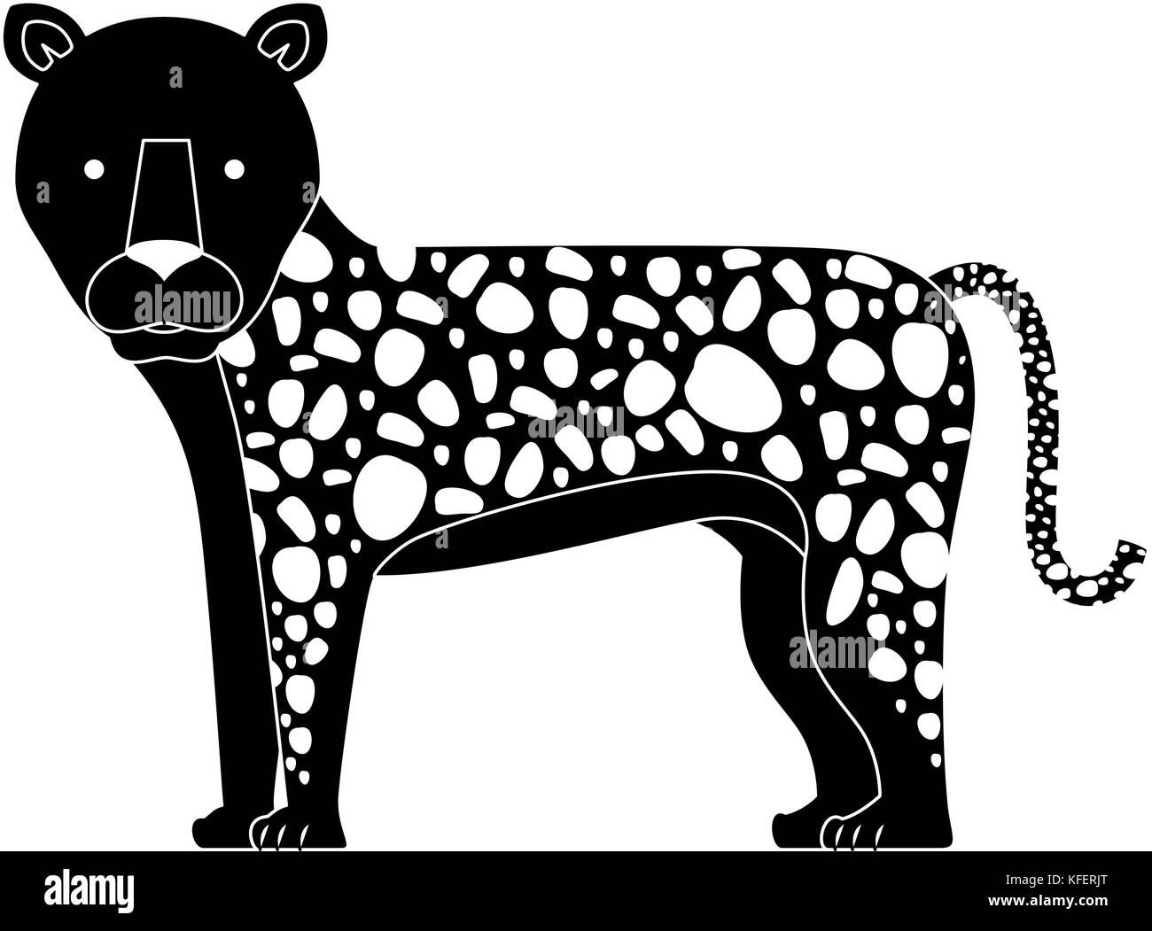 wild leopard isolated icon vector illustration design Stock Vector ...