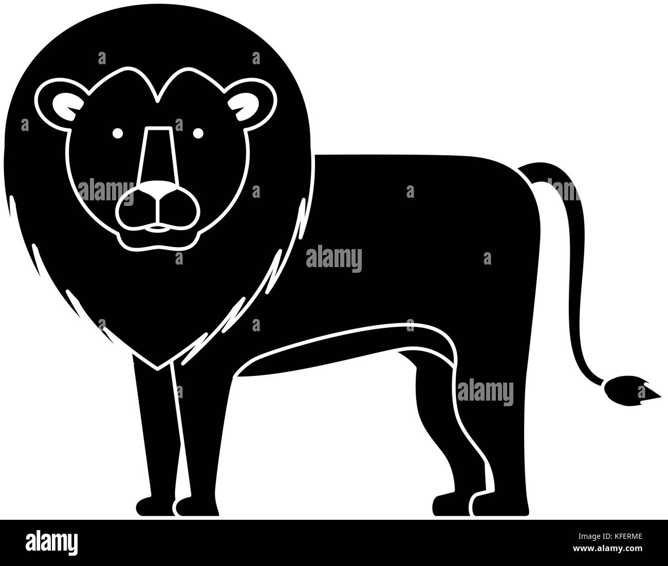 wild and big lion vector illustration design Stock Vector Image & Art ...