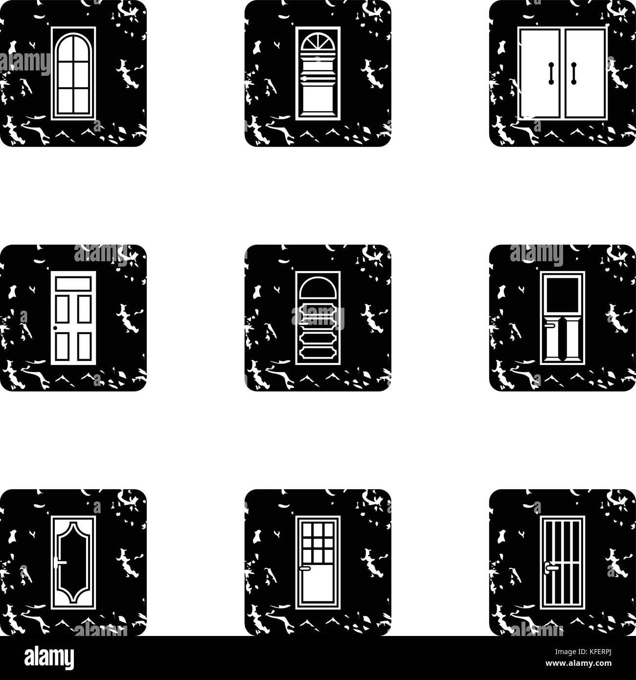Interior doors icons set, grunge style Stock Vector Image & Art - Alamy Interior doors icons set, grunge style Stock Vector Image & Art - Alamy