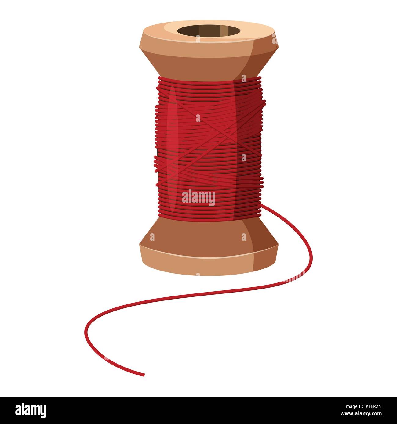 Wooden spool icon, cartoon style Stock Vector Image & Art - Alamy