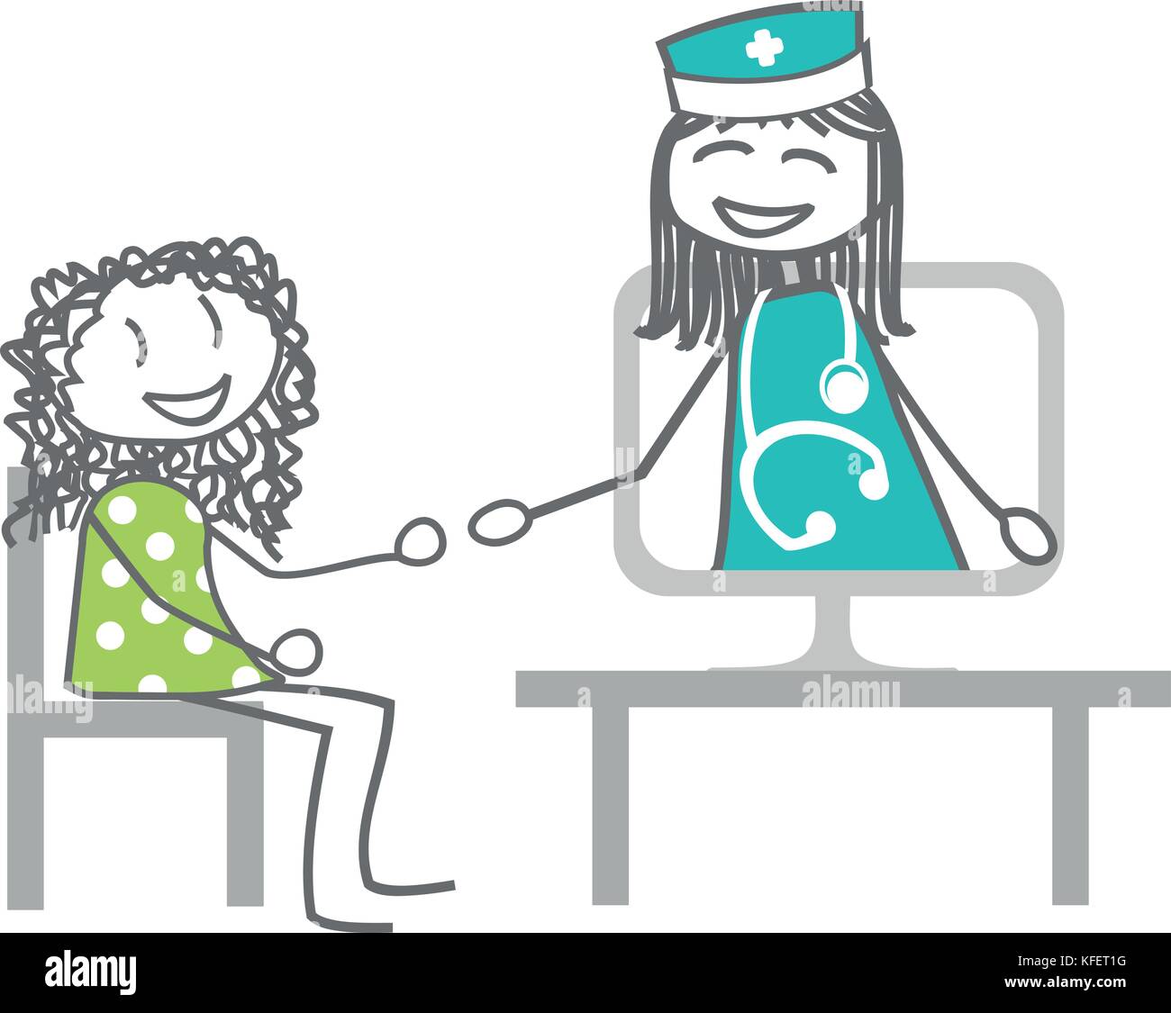 Teleconsultation Stock Vector Images - Alamy