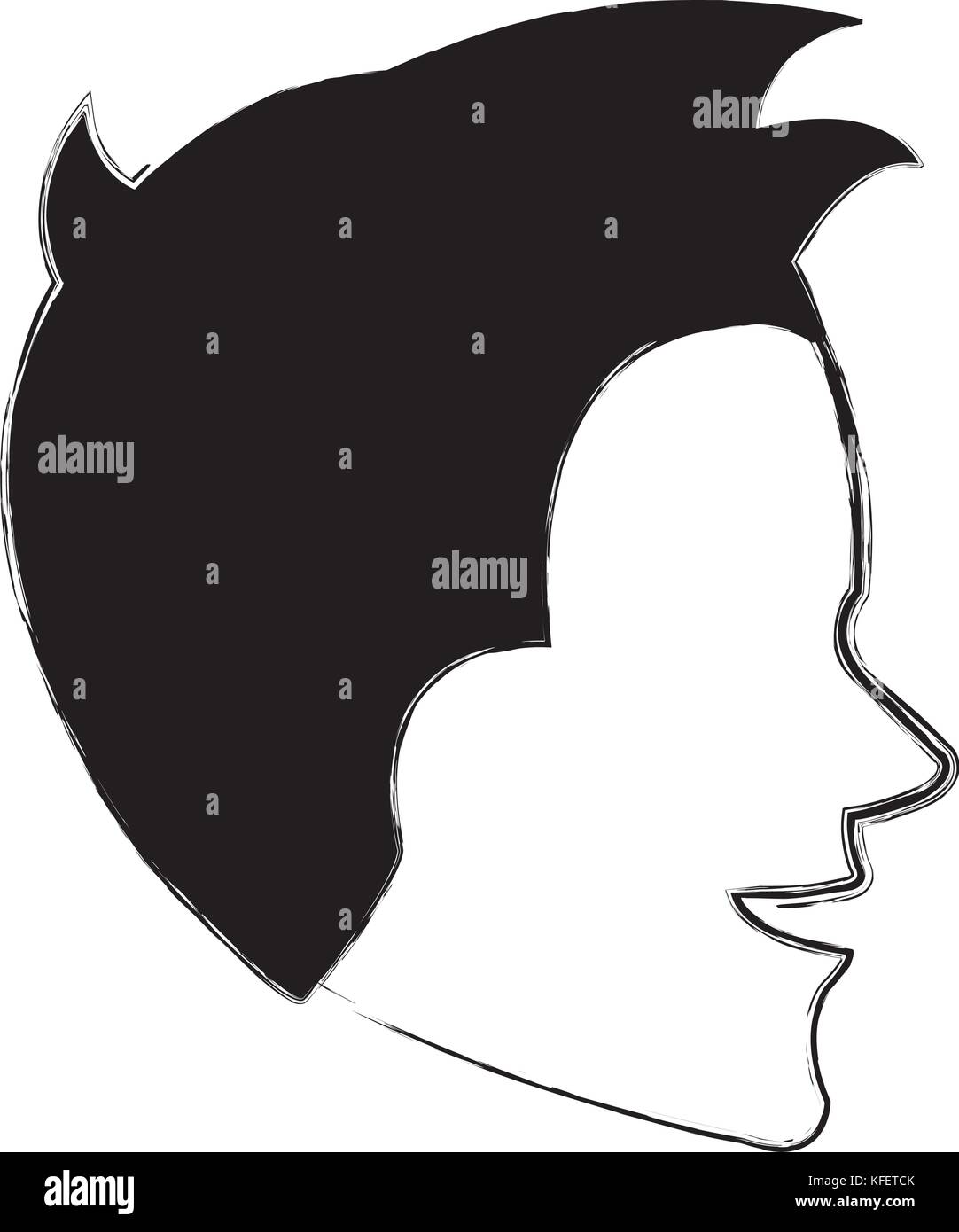 young man head avatar character vector illustration design Stock Vector ...