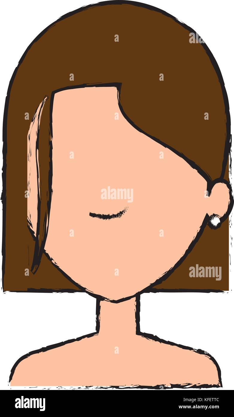 beautiful woman head avatar character vector illustration design Stock ...