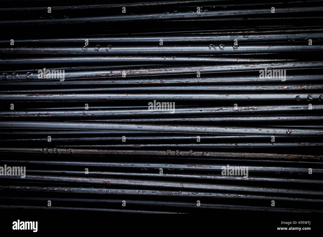 close up steel bar or steel reinforcement bar in the construction site ...