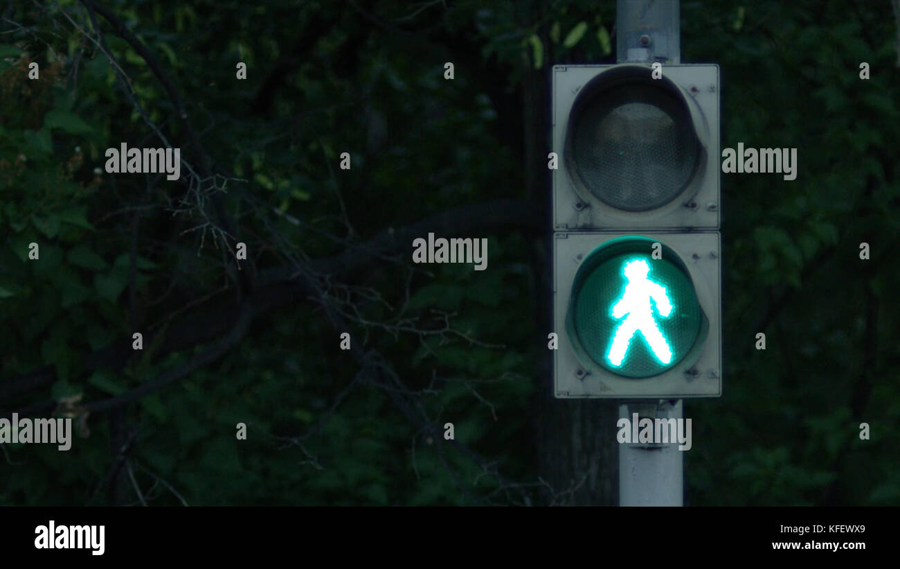 Traffic light with green light and safe to move. Traffic light in the ...