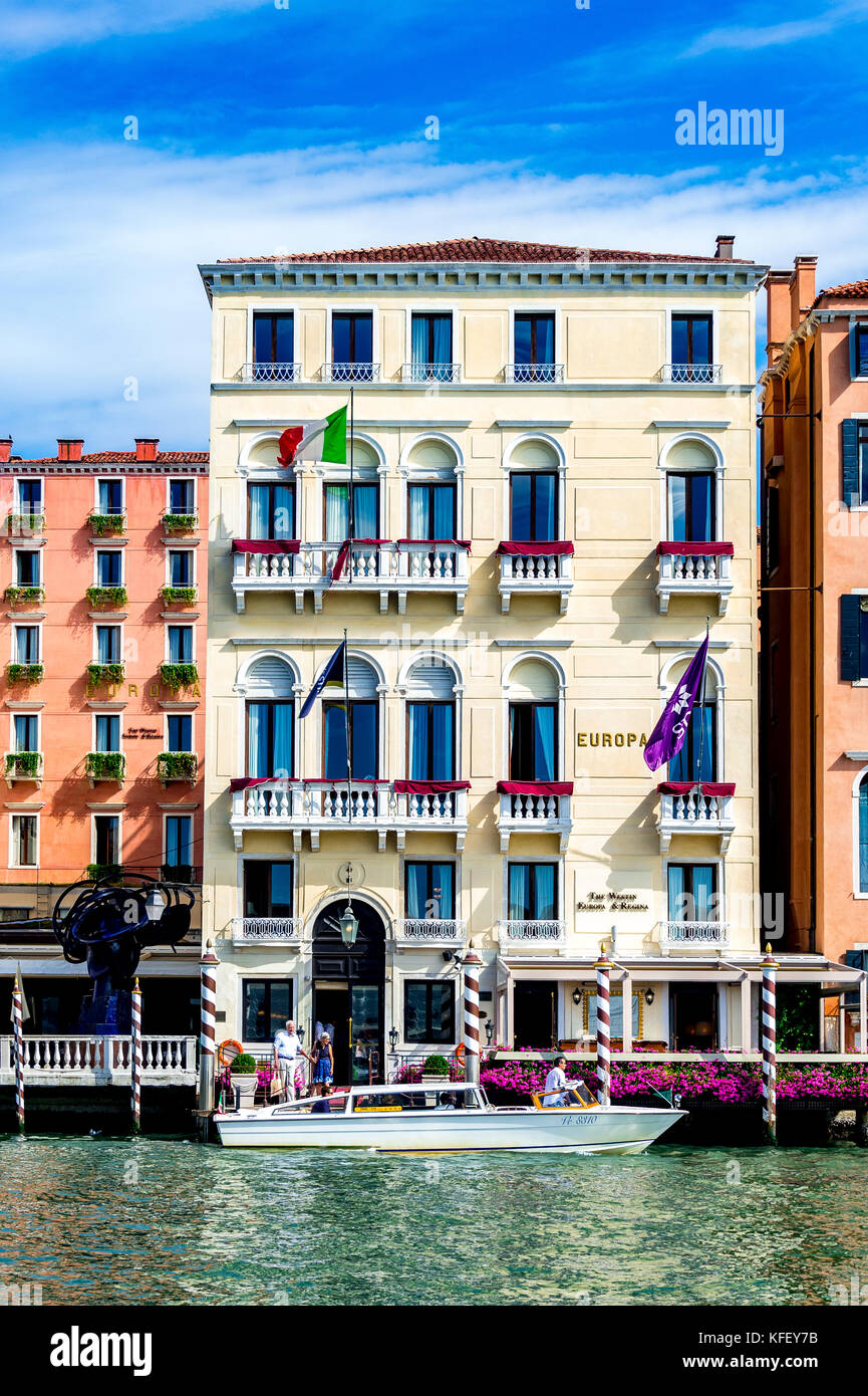 Colourful buildings along the Grand Canal in Venice, Italy Stock Photo ...
