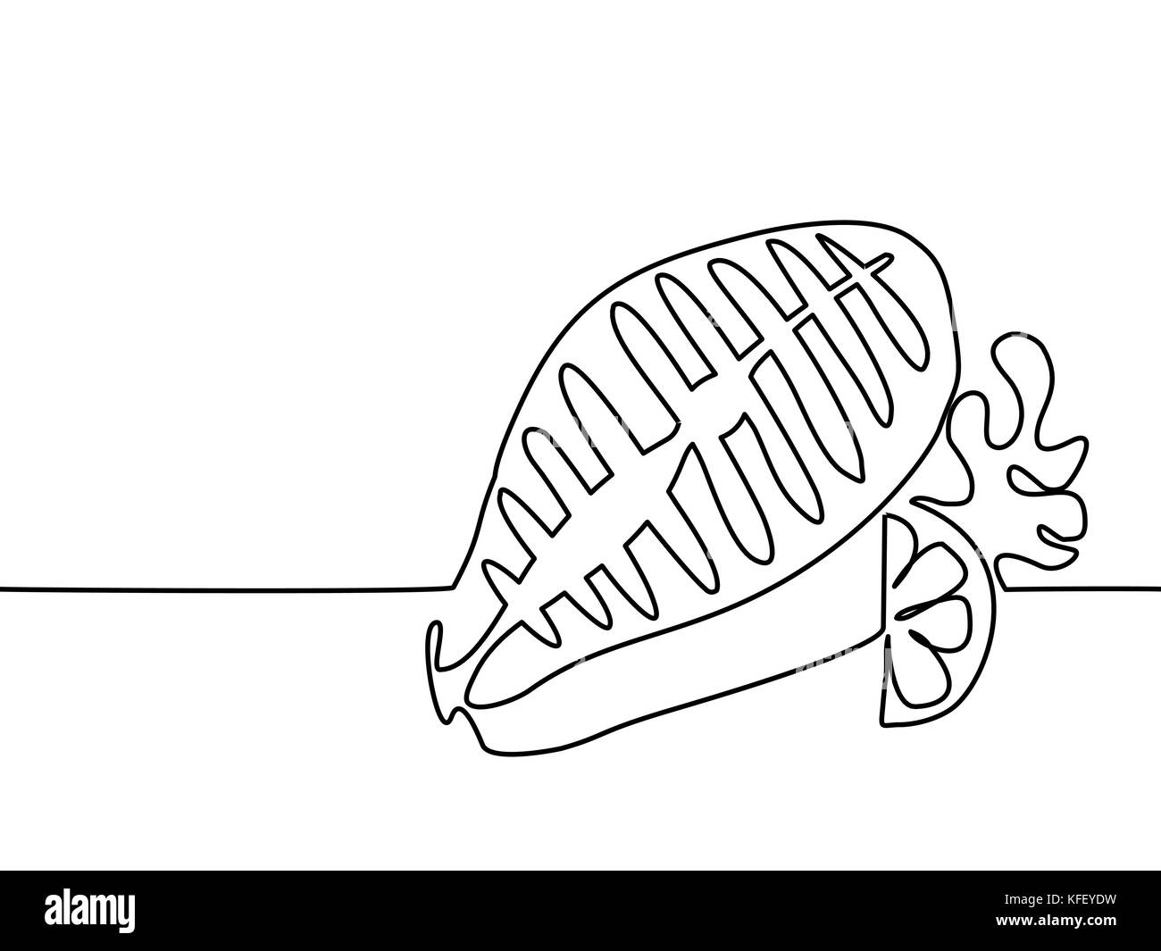 Lemon continuous line background Cut Out Stock Images & Pictures - Alamy