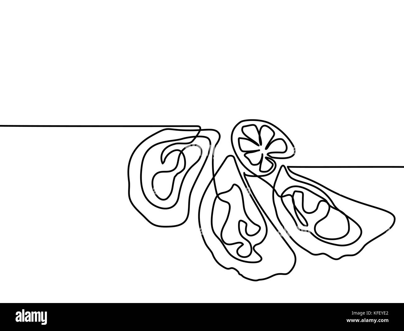 Lemon continuous line background Cut Out Stock Images & Pictures - Alamy