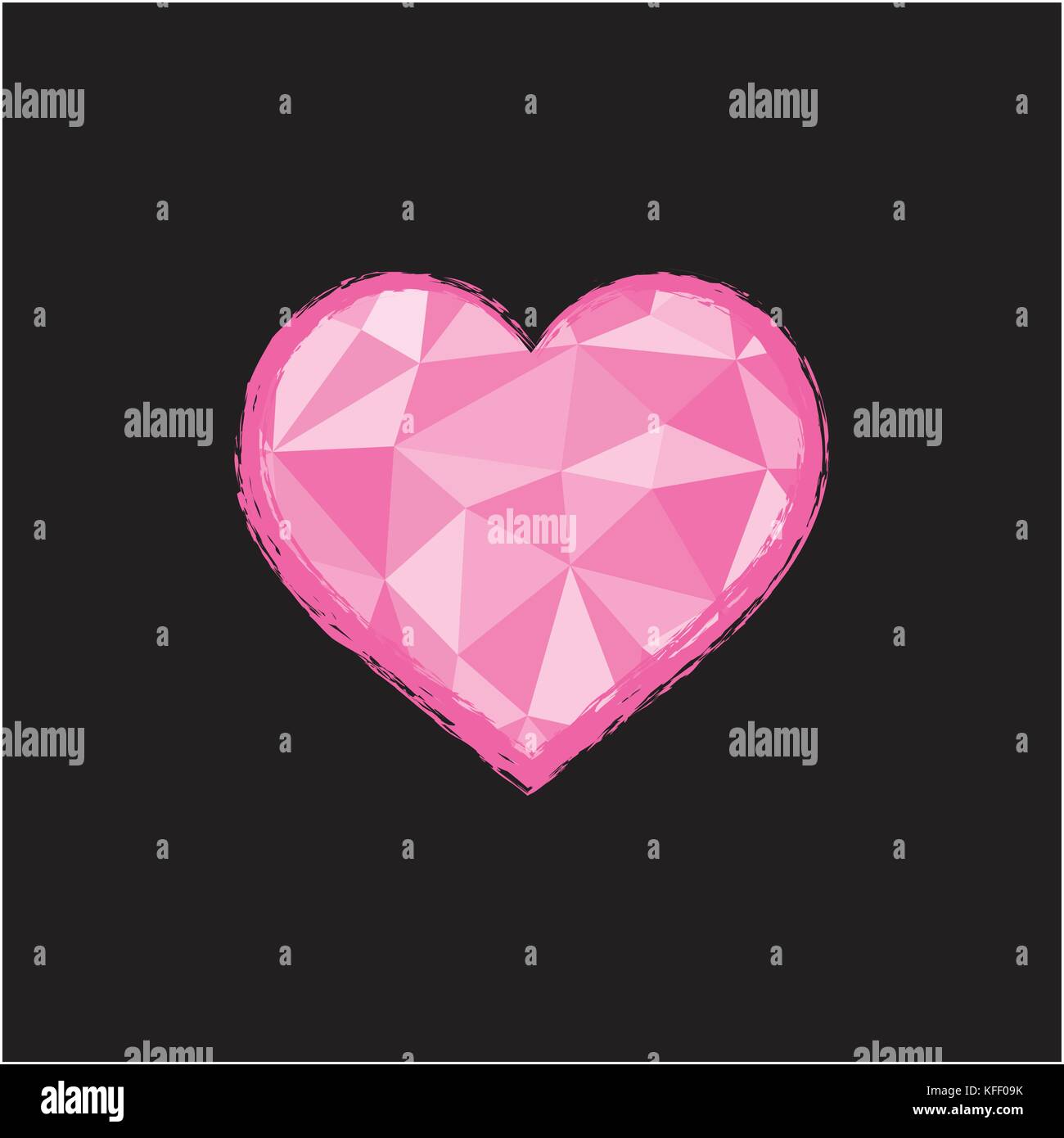 Polygonal heart hi-res stock photography and images - Alamy