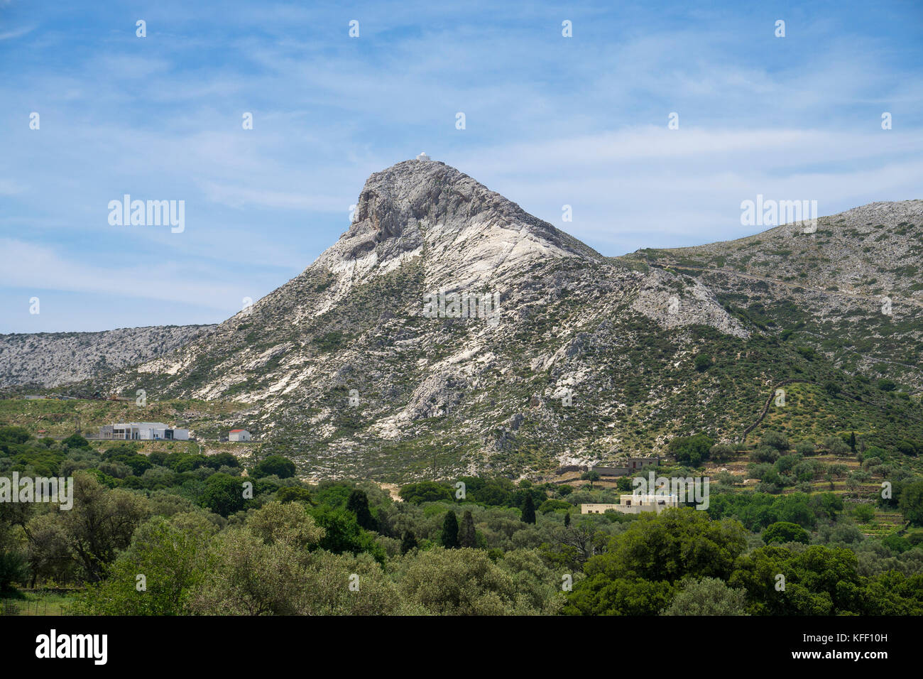 Landscape at the village Filoti, Naxos island, Cyclades, Aegean, Greece ...