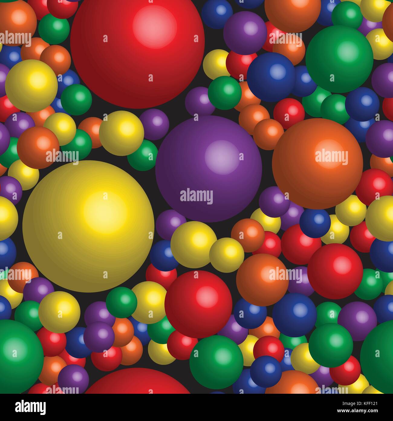 Rainbow Balls Seamless Pattern Stock Vector Image & Art - Alamy