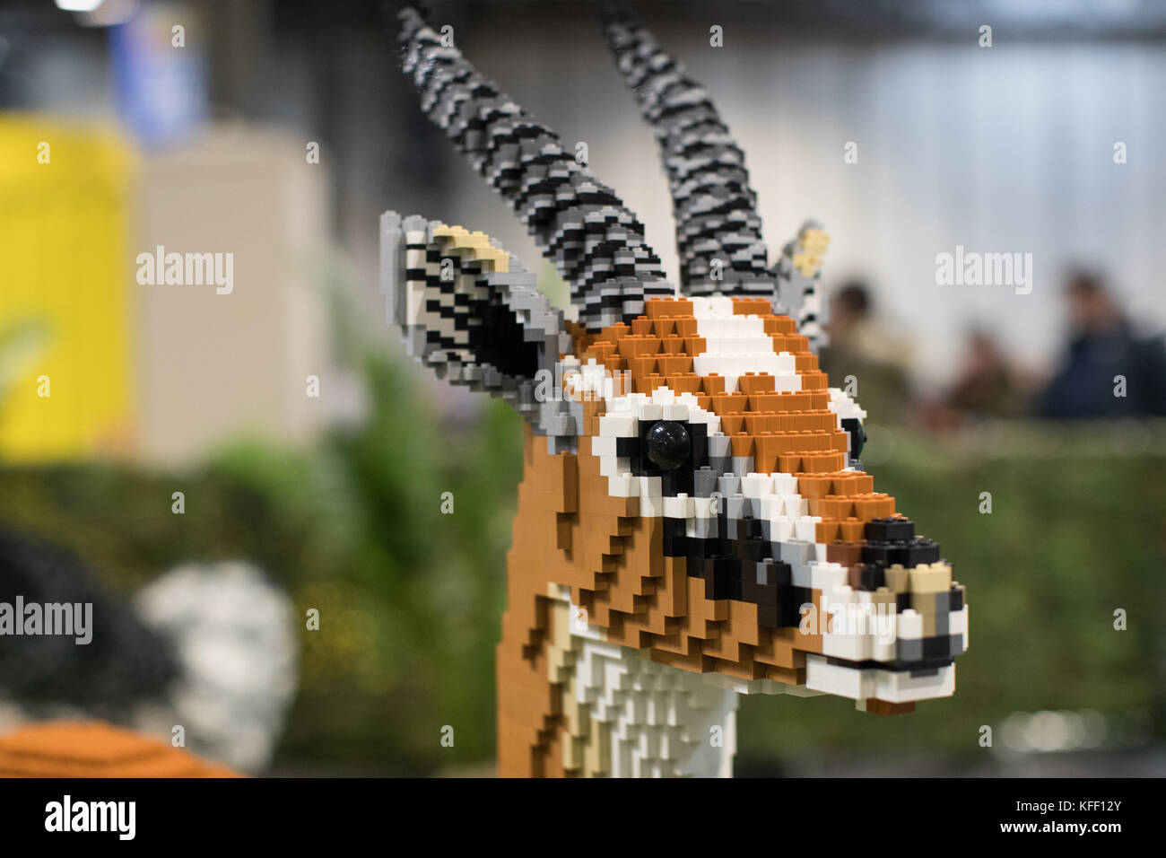 A Gazelle made out of lego at the BRICKLIVE convention at the NEC in ...