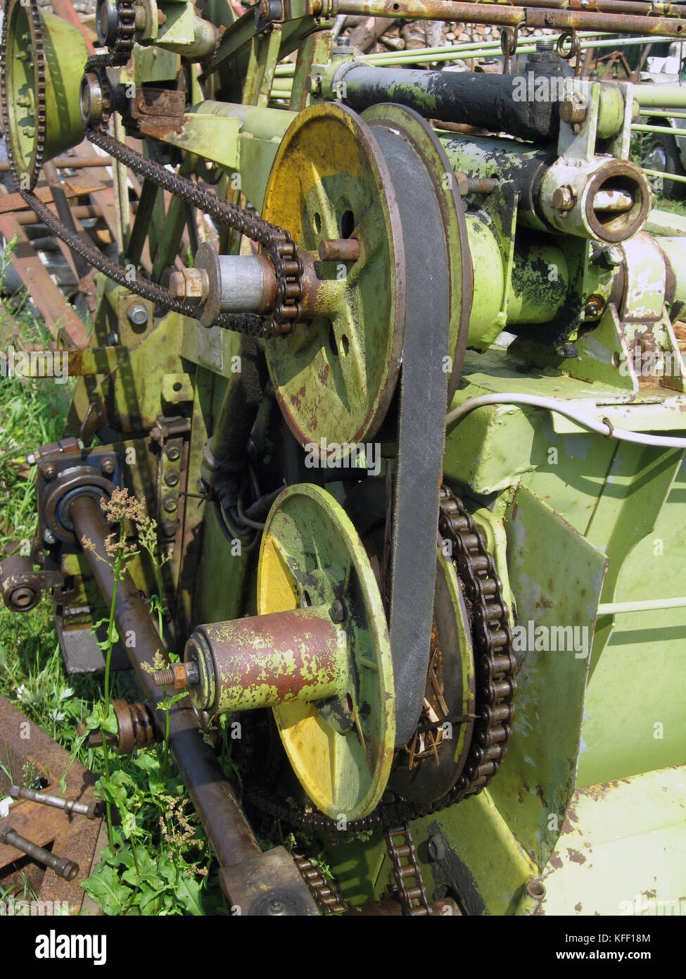 Combine wedge belt transmission with variable rotation speed Stock ...