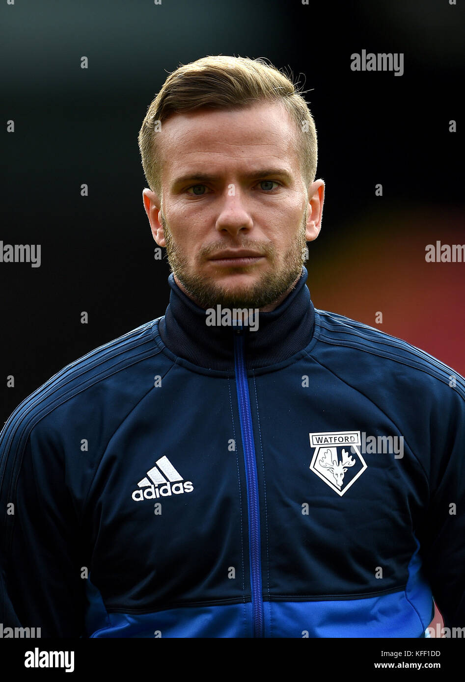 Watford's Tom Cleverley before the Premier League match at Vicarage ...