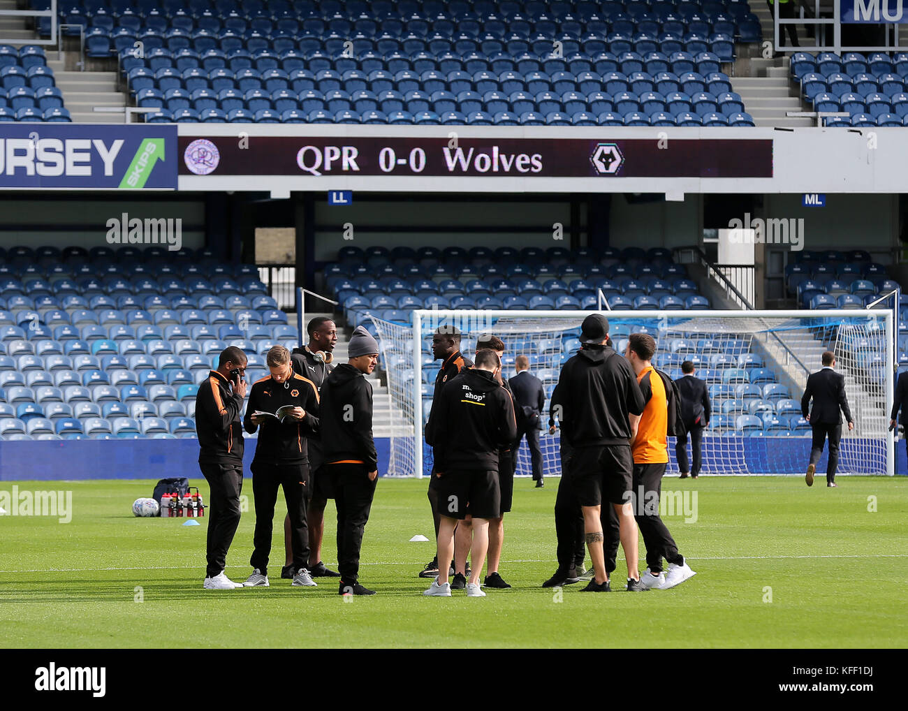 The Wolves team arrive for the Sky Bet Championship match at Loftus ...