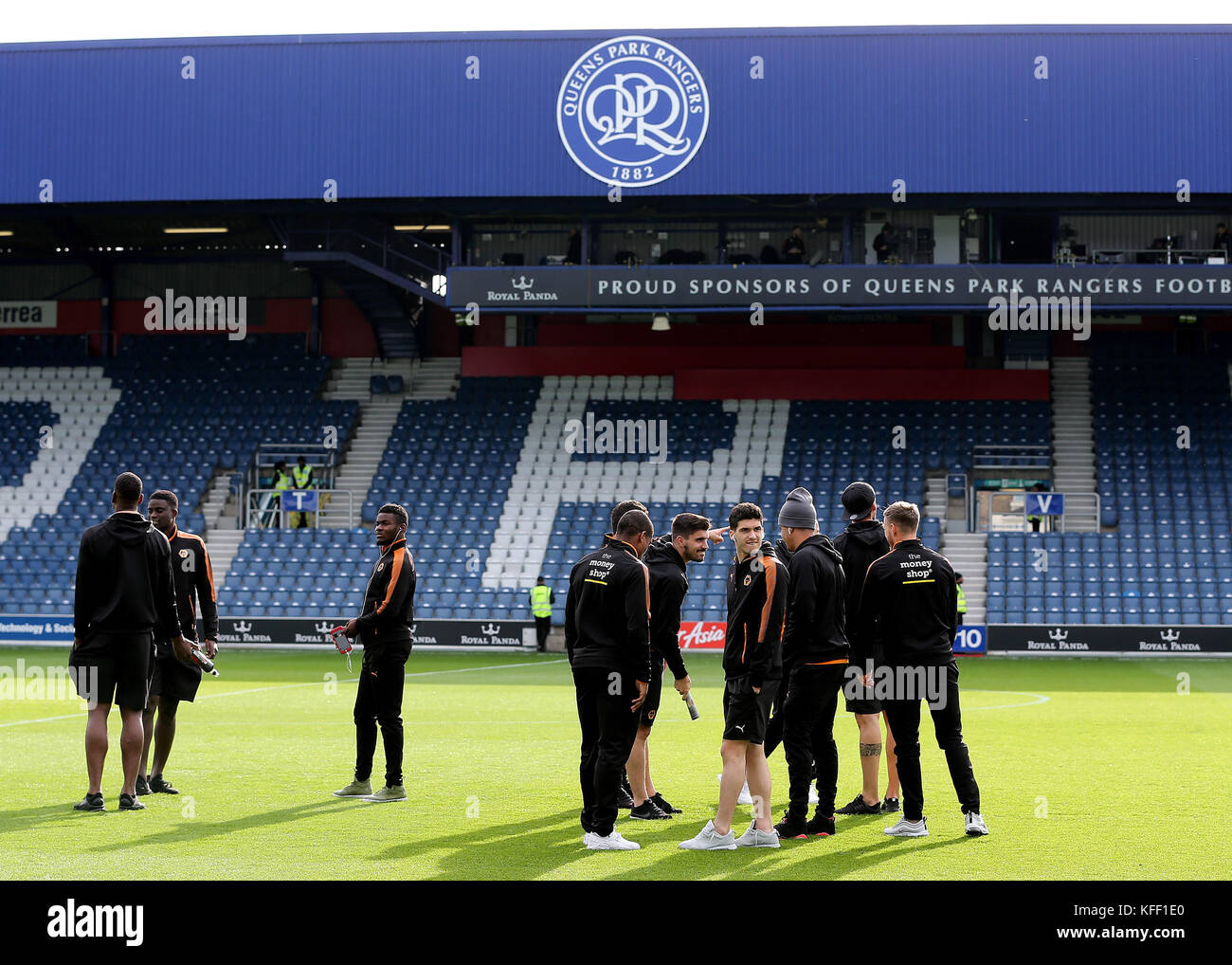 The Wolves team arrive for the Sky Bet Championship match at Loftus ...