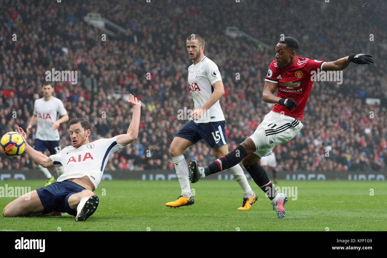 Manchester United's Anthony Martial scores his side's first goal of the ...