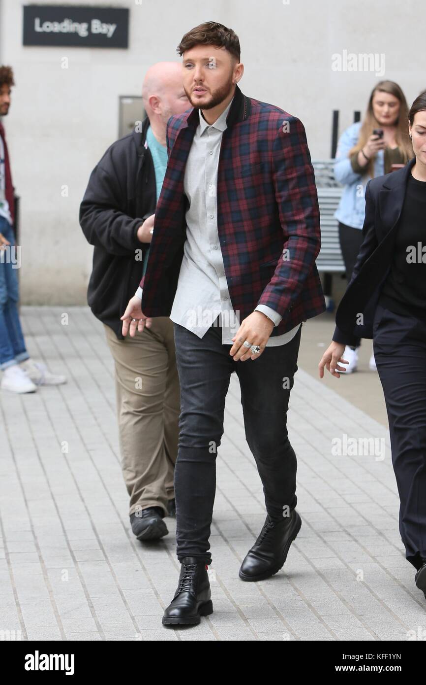 James Arthur seen leaving Radio 1 after performing on the live lounge ...