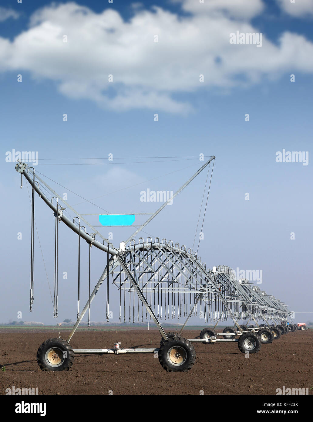 center pivot sprinkler system on field agriculture industry Stock Photo ...