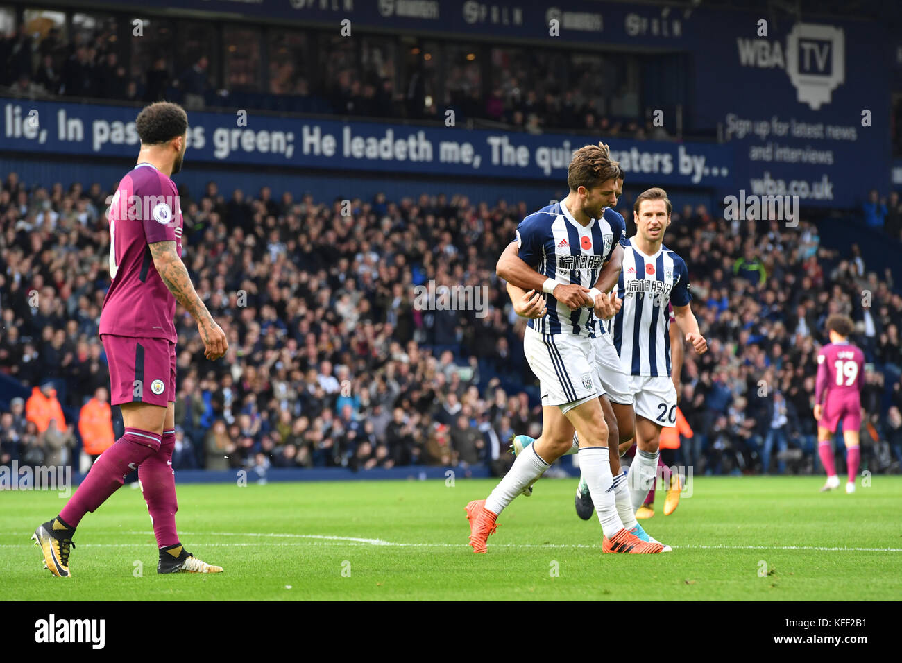 West Bromwich Albion's Jay Rodriguez celebrates scoring his side's ...