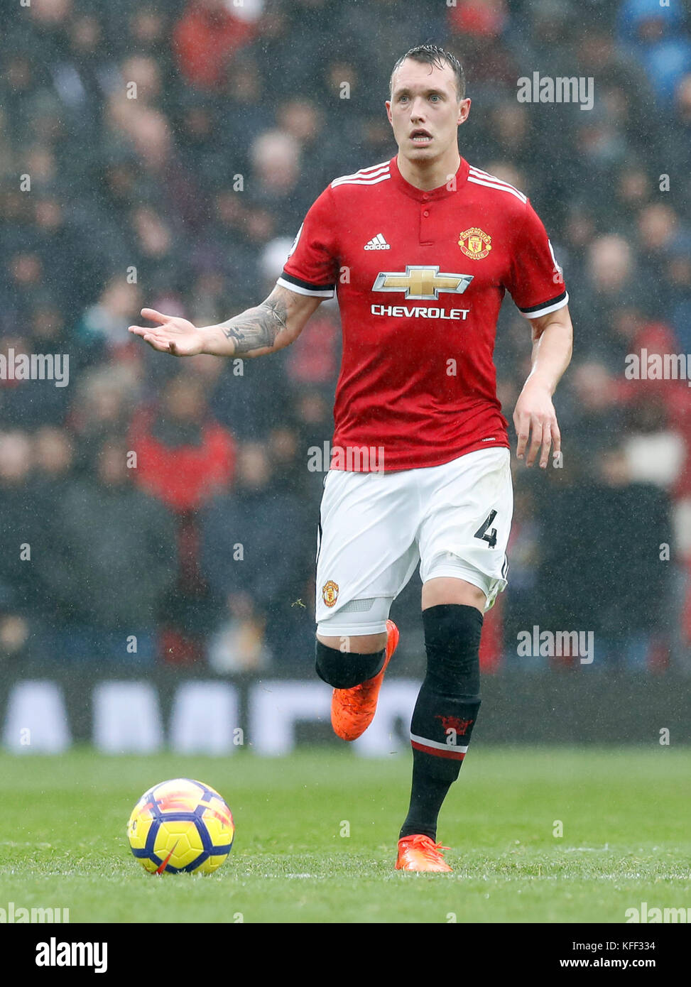 Manchester United's Phil Jones during the Premier League match at Old ...
