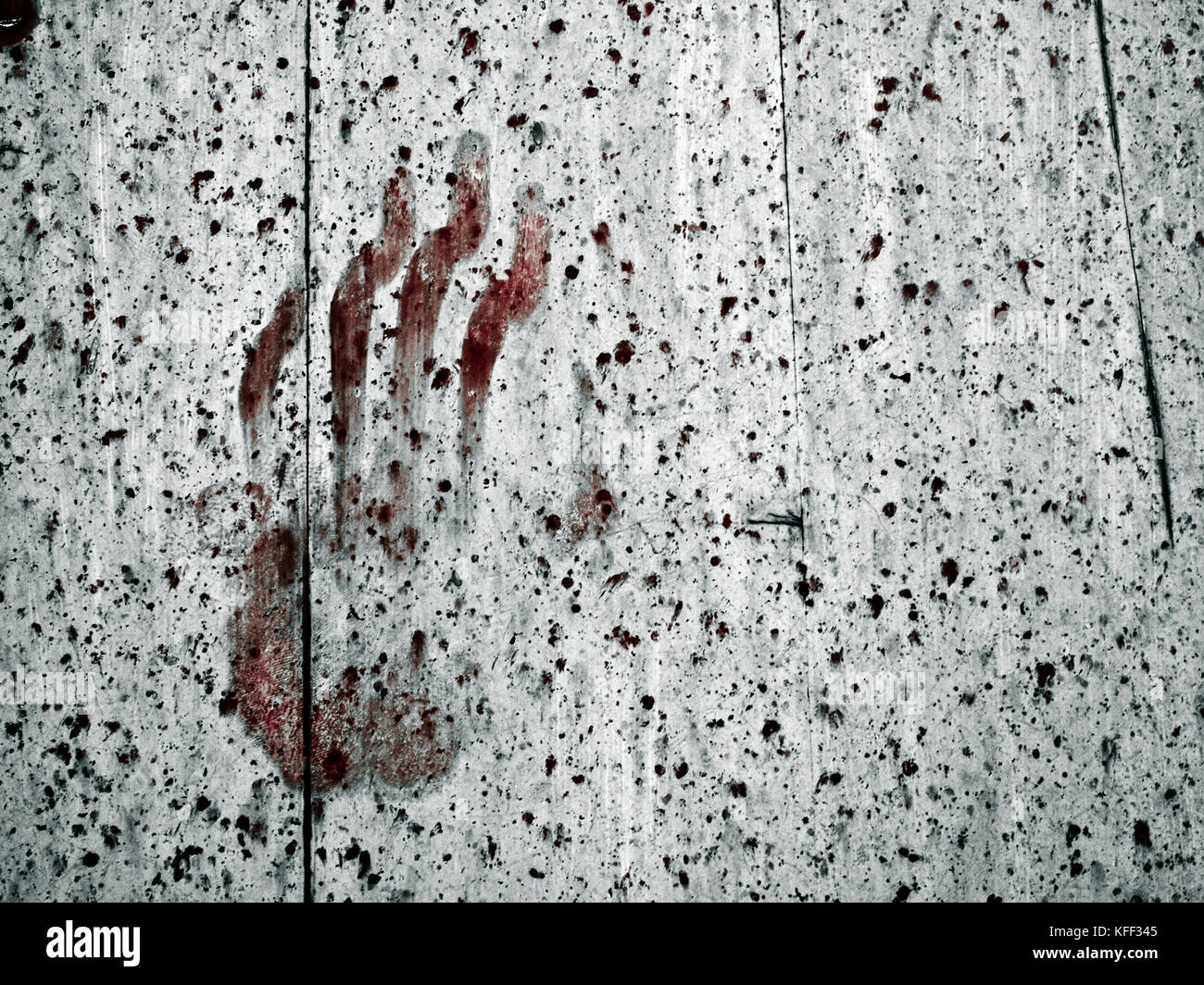 Eerie and spooky handprint on an old chapel door Stock Photo - Alamy