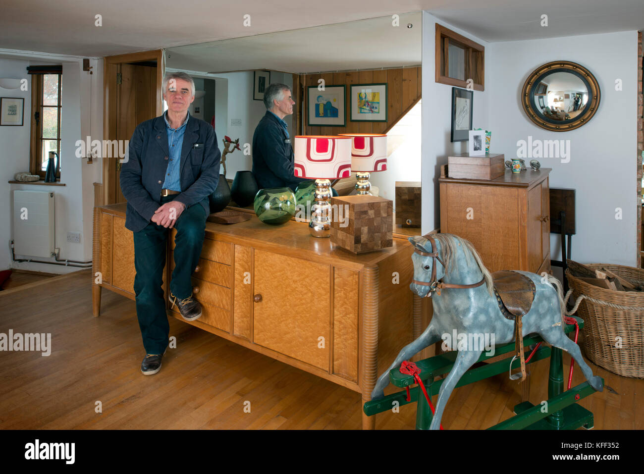 Matthew Burt, furniture designer and maker at his home in Wiltshire ...