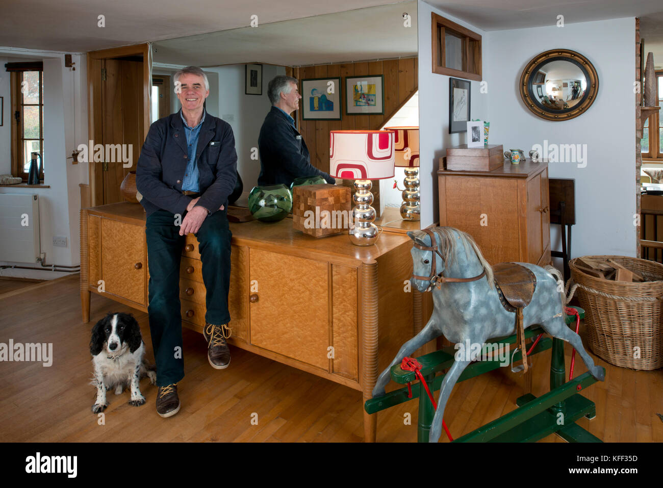 Matthew Burt, furniture designer and maker at his home in Wiltshire ...