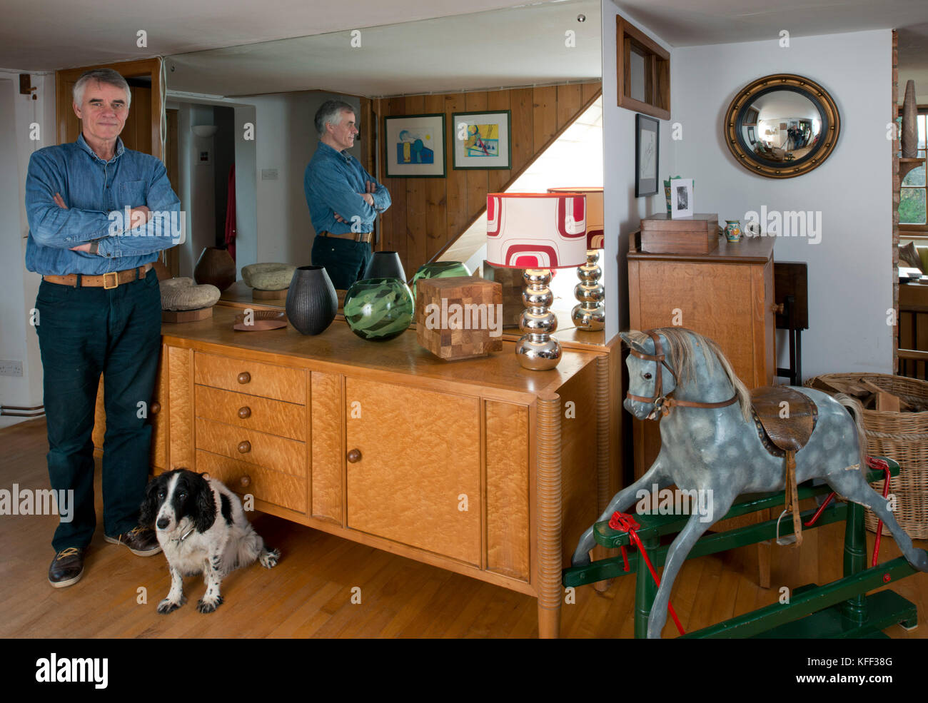 Matthew Burt, furniture designer and maker at his home in Wiltshire ...