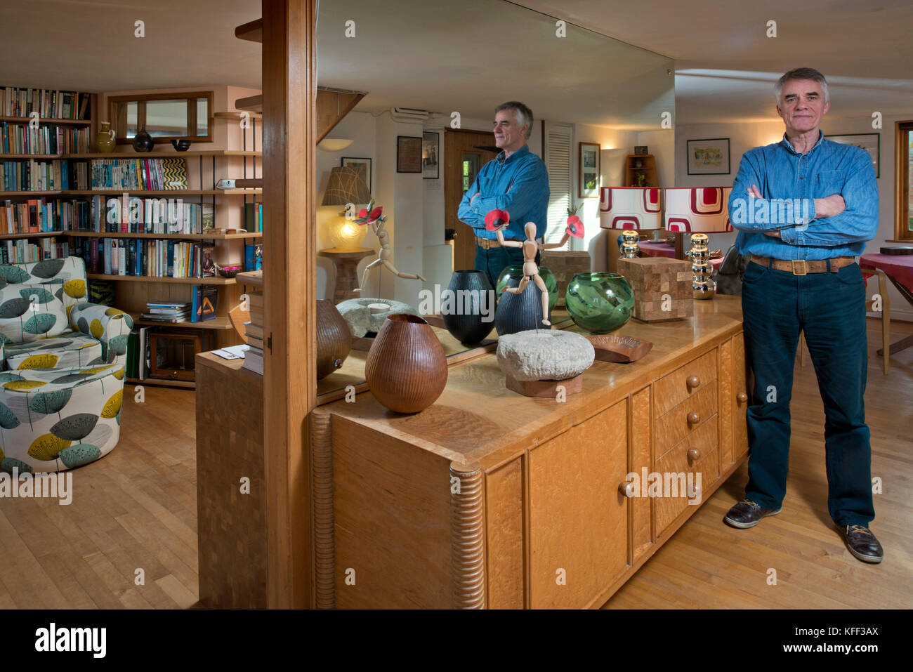 Matthew Burt, furniture designer and maker at his home in Wiltshire ...