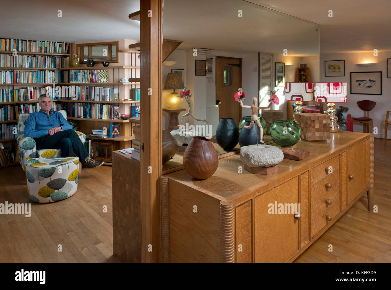 Matthew Burt, furniture designer and maker at his home in Wiltshire ...