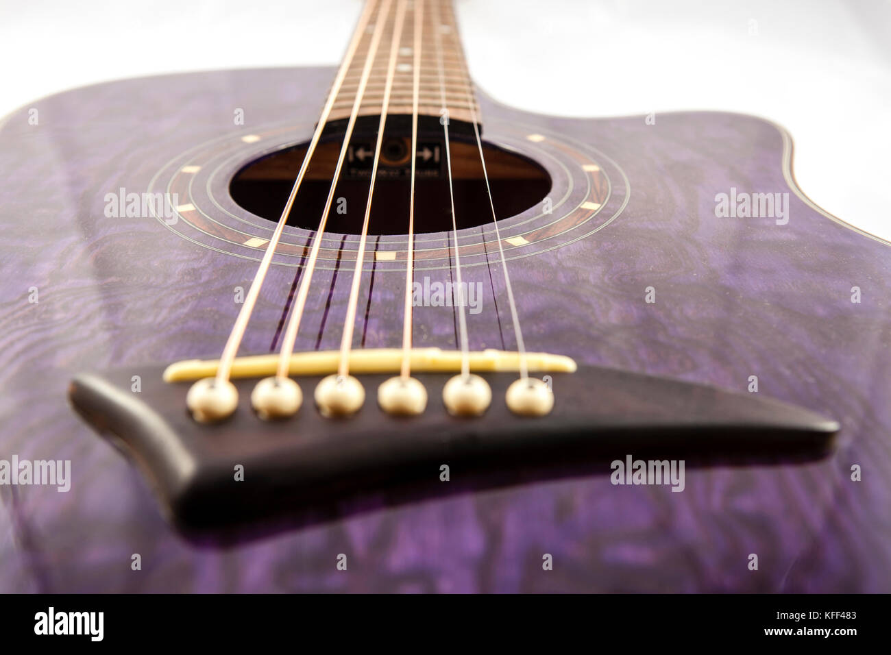 Detail shots of a beautiful acoustic electric guitar Stock Photo - Alamy