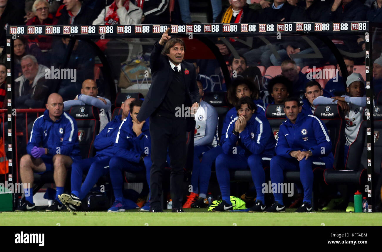 Chelsea manager Antonio Conte during the Premier League match at the ...